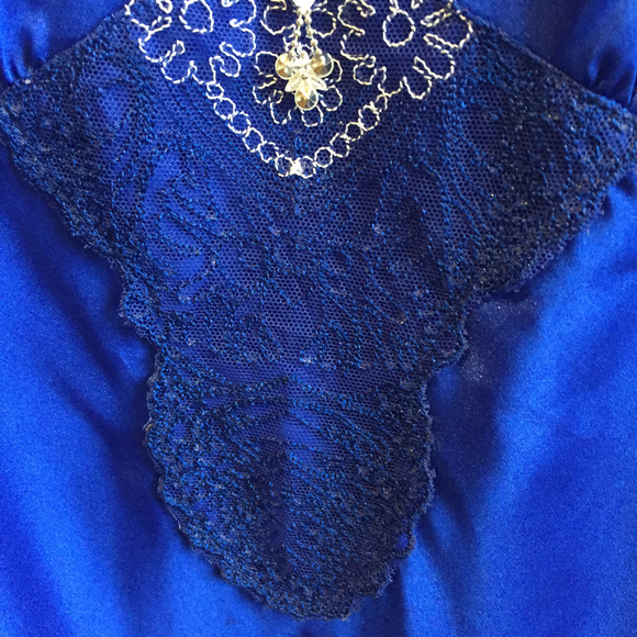 Intimates & Sleepwear | Royal Blue Satin Nightgown | Poshmark